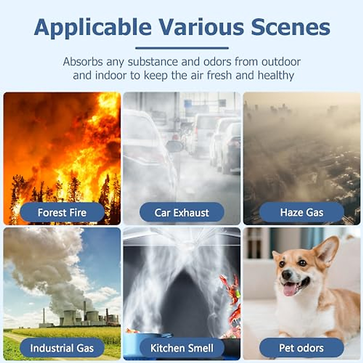 ROMON HSP001 Filter Replacements for HSP001 Smart Air Purifier, 4-in-2 Filtration Activated Carbon Pre-Filter and H13 True HEPA Filter, 2 Set