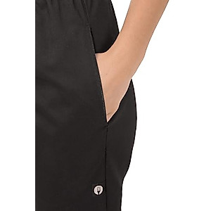 Chef Works Women's Essential Baggy Chef Pants, Black, Medium