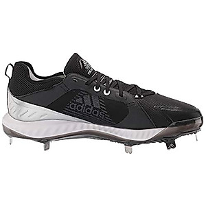 adidas Women's EG5634 Baseball Shoe, Core Black/Silver Metallic/Footwear White, 8