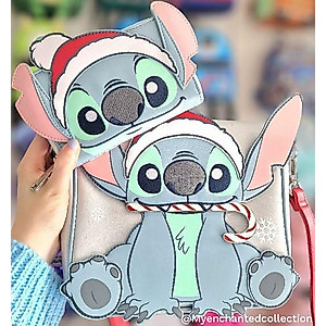 Loungefly Disney Stitch Holiday Glitter Crossbody Bag