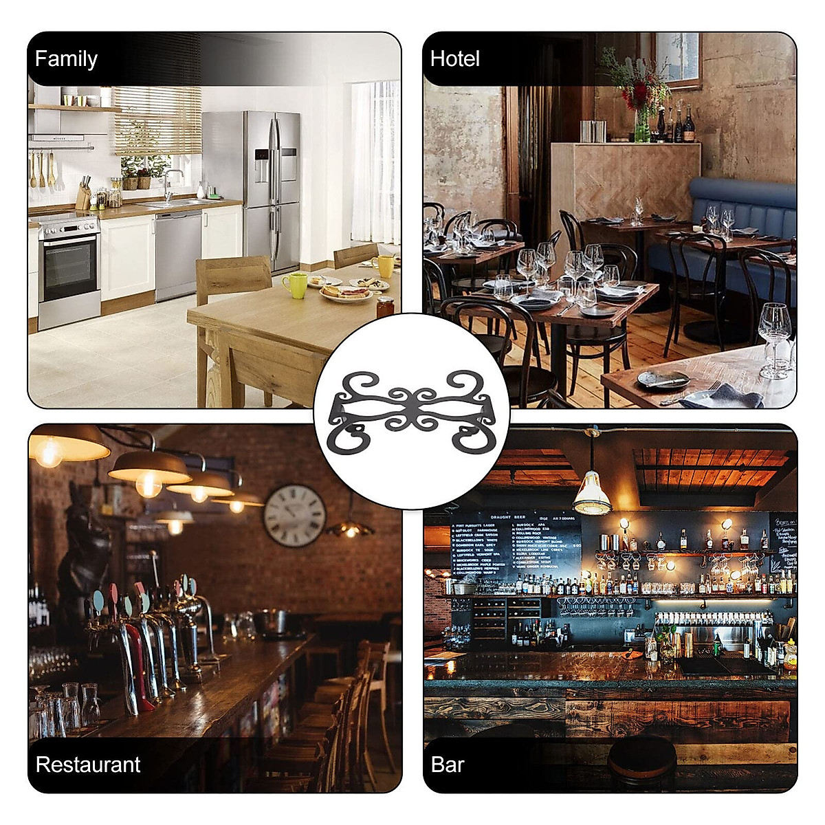 Kichvoe Metal Cup Holder Cup Rack for Kitchen Metal Glass Holder Cabinet Glass Rack Wine Cup Shelf Upside down Cup Rack Under Shelf Glass Rack Kitchen Cup Rack Iron Household Wine Glass