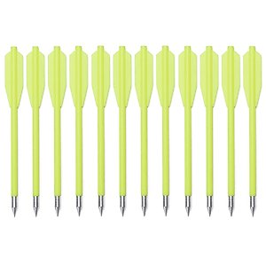 Bow and arrow college Mini Crossbow Bolts Miniature Crossbows Arrows Yellow Plastic Body with Sharp Metal Point Tip(Pack of 12)