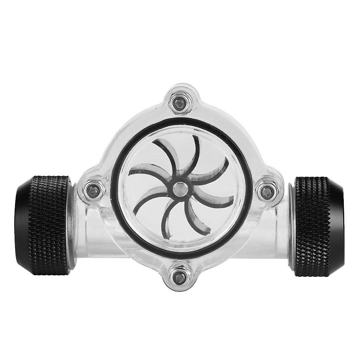 Flow Meter Indicator, G1/4" Thread Port Meter Indicator with 8 Impellers, Flow Indicator for Computer PC Water Cooling, for Other Water Cooling Systems