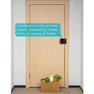 I-EASYDWW Combination Cabinet Latch, Keyless Drawer Lock, Easy to Install, Suitable for Kitchen Cabinet, Office Drawer, Wooden Furniture, One-Way Door, Etc (Black, 1 Pack)