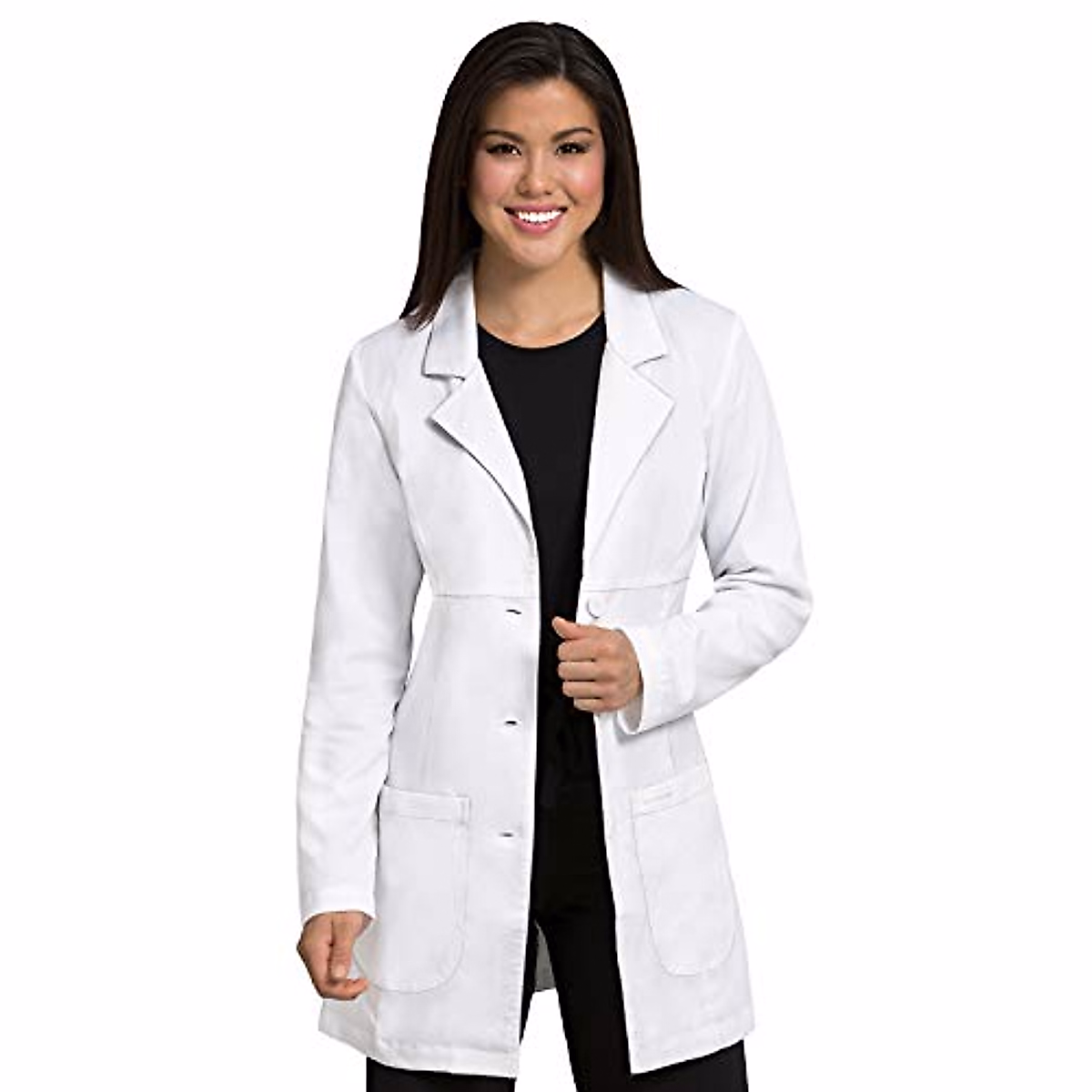 Med Couture Women’s White Professional Lab Coat, 33 Inch, Small