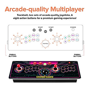 Legends Gamer Pro, Deluxe Table Top Arcade Game Machine, Home Arcade, Classic Retro Video Games, 150 Licensed Arcade & Games, Includes Action Fighting Puzzle Sports & More, WiFi Connectivity