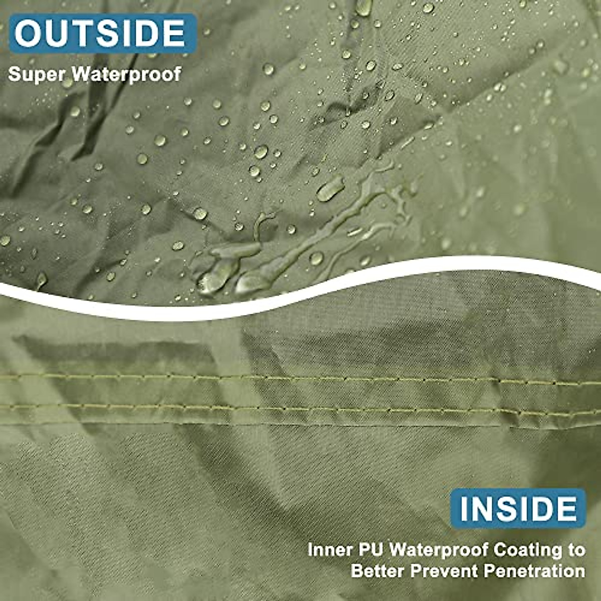 X AUTOHAUX ATV Cover for Polaris Sportsman ACE Touring for Can-Am Renegade Polyester All Season Weather Waterproof Outdoor Protection 4 Wheeler Covers Quad Cover fit Most 250CC-1000CC XXXL