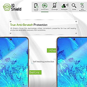 IQShield Screen Protector Compatible with Samsung Galaxy S21 (6.2 inch)(3-Pack)(Case Friendly)[Works with Fingerprint Scanner] Anti-Bubble Clear Film