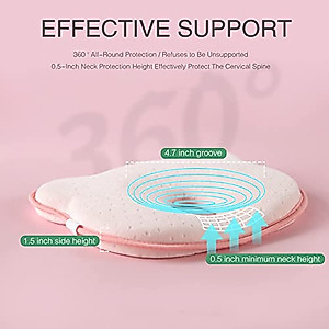 Avamake Вaby Pillow for Sleeping - Pillow with Prevent Flat Head Syndrome, for Head Neck Support Soft and Comfortable, Вaby Head Pillow, Includes Pillowcase and Nursing Pillow (Grey)