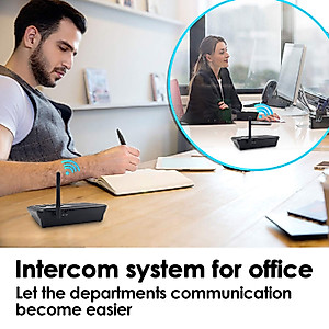 Intercoms Wireless for Home, Home Intercom System Wireless, 5280 Feet Long Range House Intercom System for Business, Two Way Wireless Intercoms for Office, Wireless Room Monitor