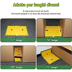 Mouse Glue Trap, Extra Large Rat Glue Traps, New Version Strongly Adhesive, Best Peanut Butter Scented Mouse Traps Glue Board for Mice & Rodent &Pests & Bug & Ant & Spider 10 Pack