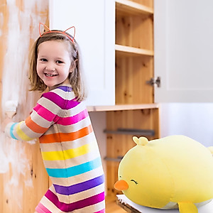 Linzy Plush 15" Smoochy Pals Yellow Chick, Ultrasoft Stuffed Animal Plush Toy, Cute Squishy Hugging Plush Pillow, for Kids, Kawaii