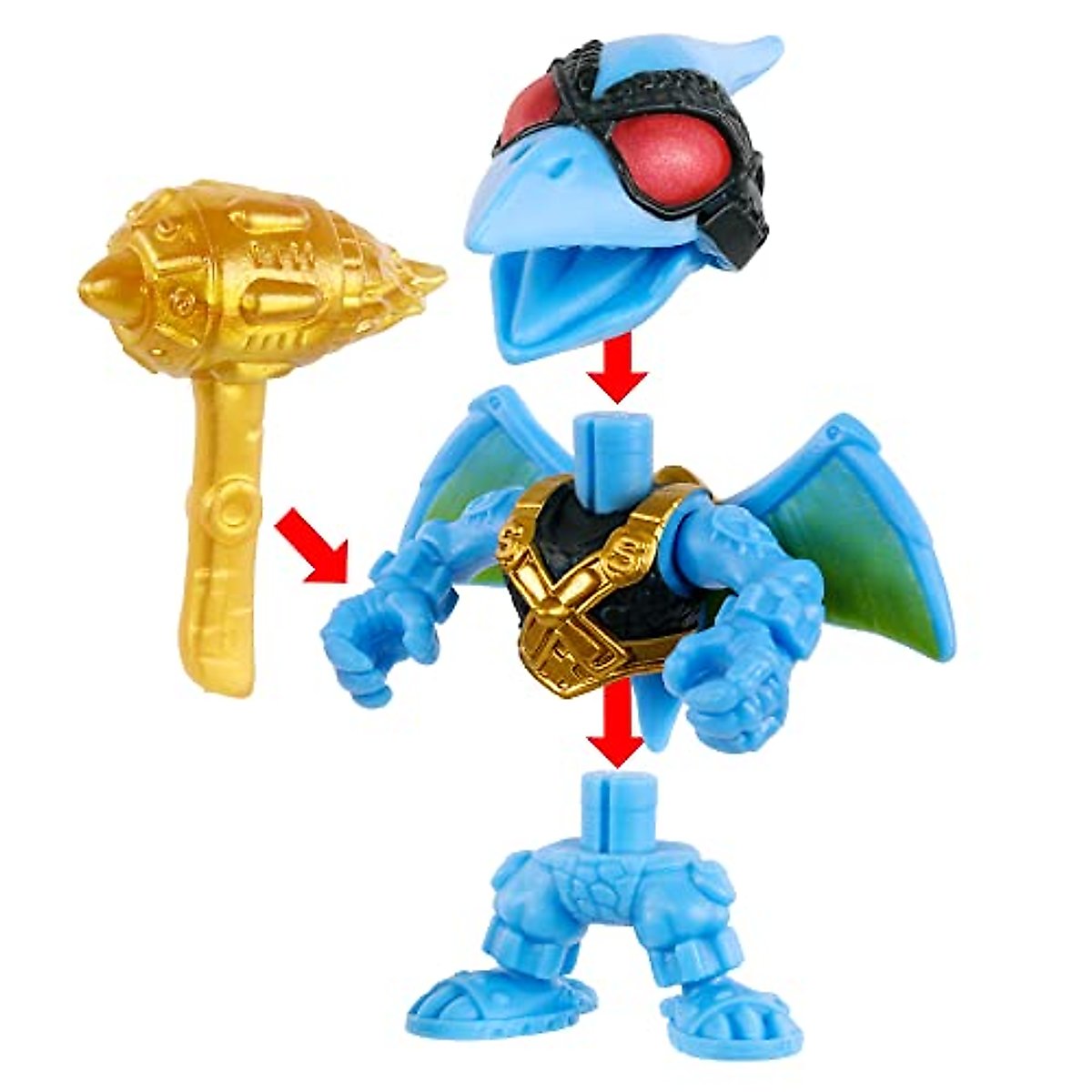 Treasure X Dino Gold Armored Egg. Break The Egg. Squeeze The Ooze Out. Smash The Fossil to Find The Treasure. Then Build The Dino and Display. Styles May Vary