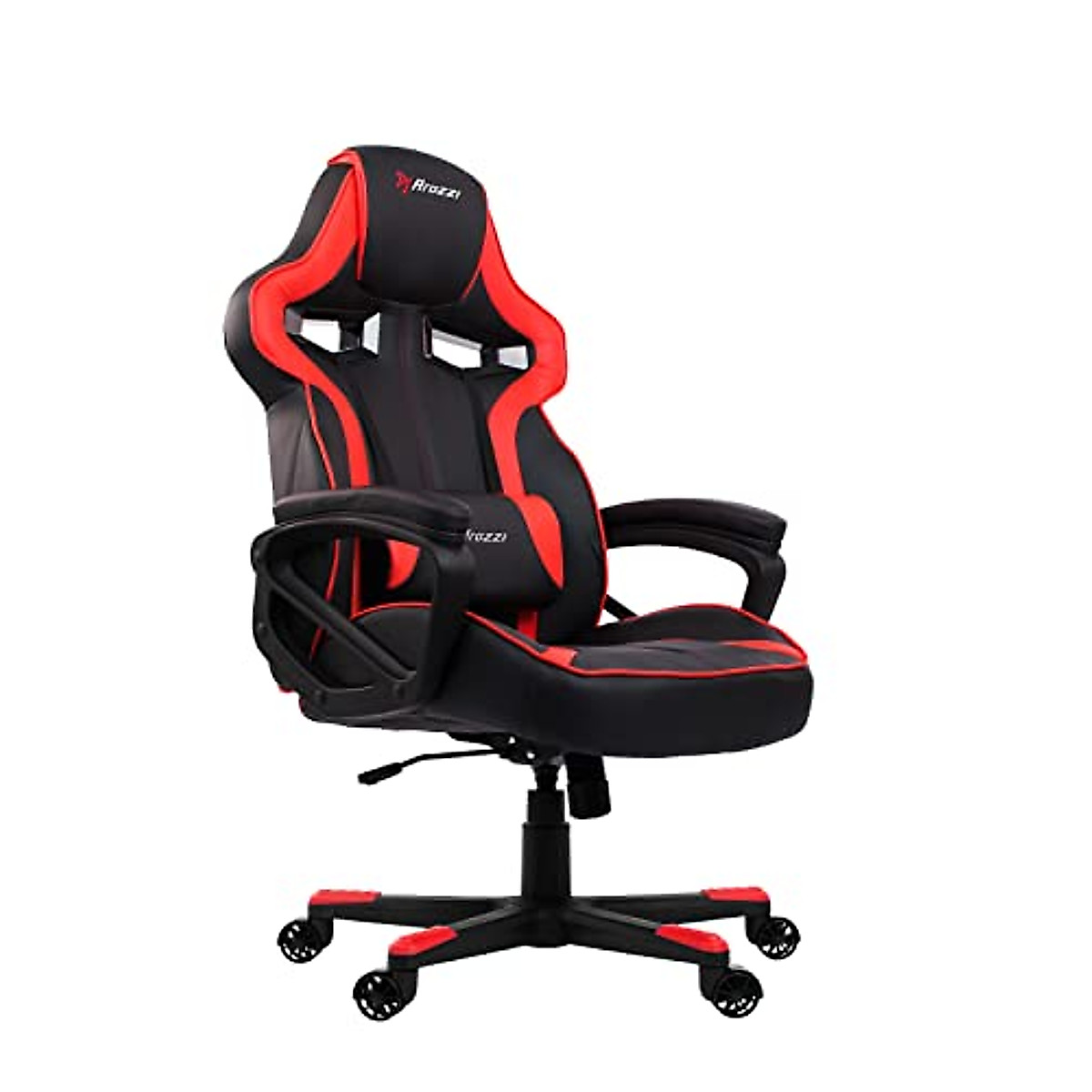 Arozzi - Milano Ergonomic Computer Gaming/Office Chair with Swivel, Tilt, Rocker, Adjustable Height and Adjustable Lumbar Support - Red