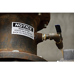 Brady High Adhesion Vinyl Label Tape (113109) - White Vinyl Film - Compatible with GlobalMark Industrial Label Printer - 100' Length, 4" Width