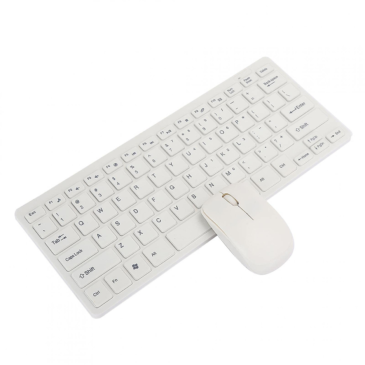VBESTLIFE Mute Keyboard and Mouse Combo,2.4G Keyboard Mouse Set with Keypad Protector USB Receiver for Notebook Office Gaming Plug and Play(White)