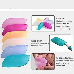 3 Pieces Silicone Toothbrush Covers Caps for Electric and Manual Toothbrush
