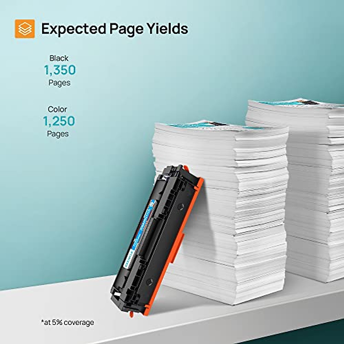 206A Toner Cartridge 4 Pack - Compatible 206A Toner Cartridge Replacement for HP 206A 206X W2110A (No Chip) Compatible with Color Laserjet Pro MFP M255dw MFP M283fdw MFP M283cdw M282nw Printer Toner