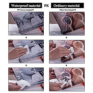 Canvas Wall Art for Bedroom, PIY Blue Sea Sailboat Picture, Modern Prints Artwork Decor (1" Thick, Waterproof, Bracket Mounted Ready to Hang)