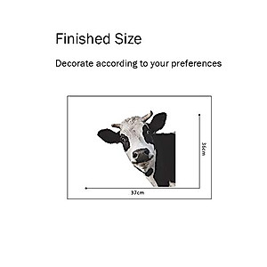 Cow Window Cling,Cow Lover Gift Window Decal,Cute Animal Wall Decor, Weird Stuff Wall Decor for Farmhouse Classroom Office Kids' Room