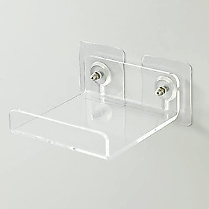 Acrylic Small Adhesive Wall Shelves Wall Mounted Storage Shelf Strong and Durable Display Shelf for Bedroom Living Room Kitchen