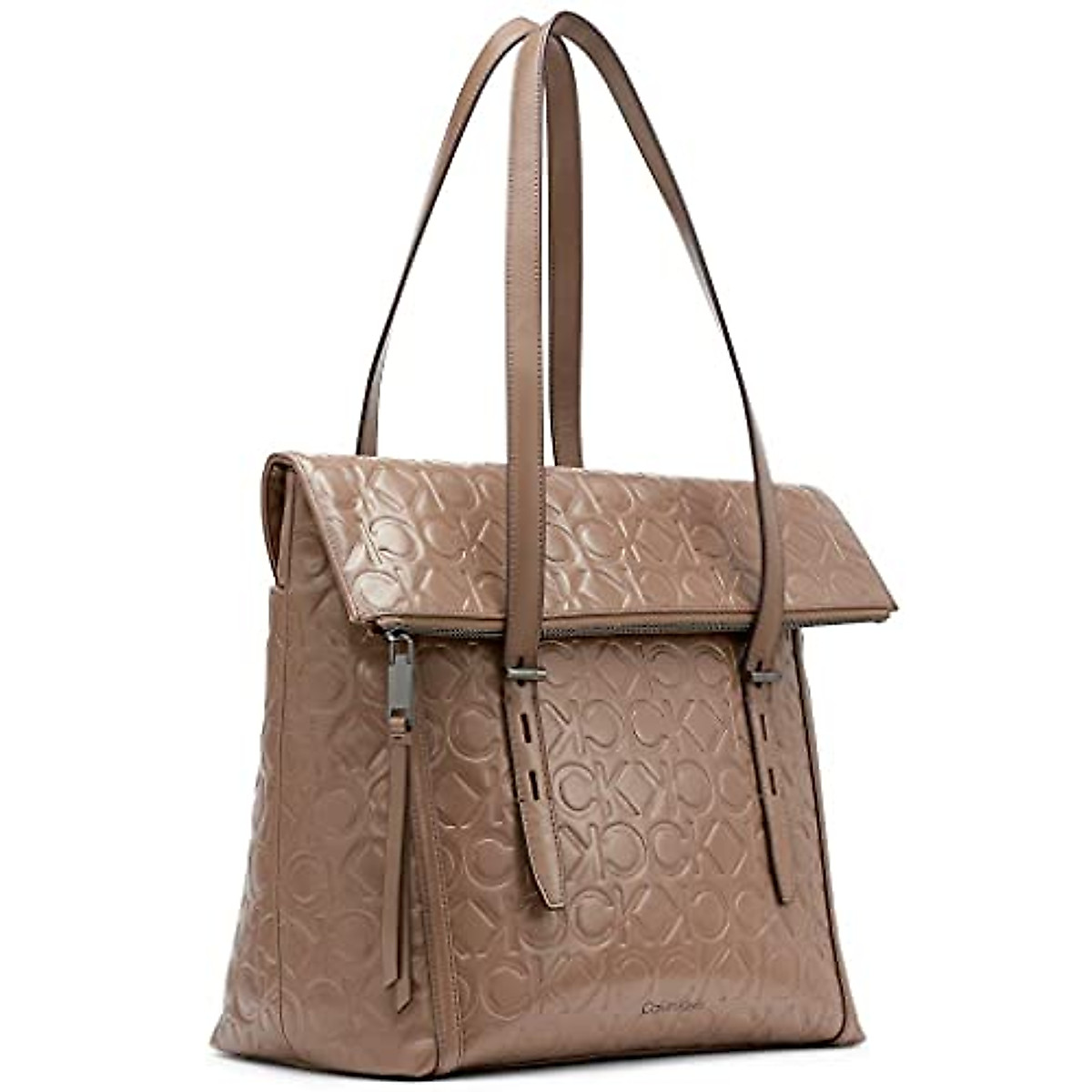 Calvin Klein Aurora Tote, Taupe Emboss
