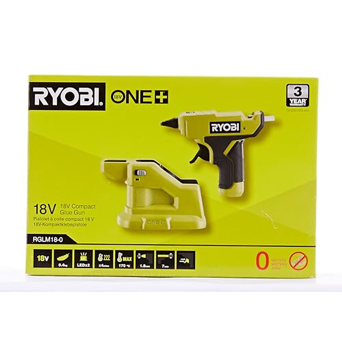 Ryobi RGLM18 Mini Hot Glue Gun 18V ONE+ Battery 170°C 7mm (Body Only)