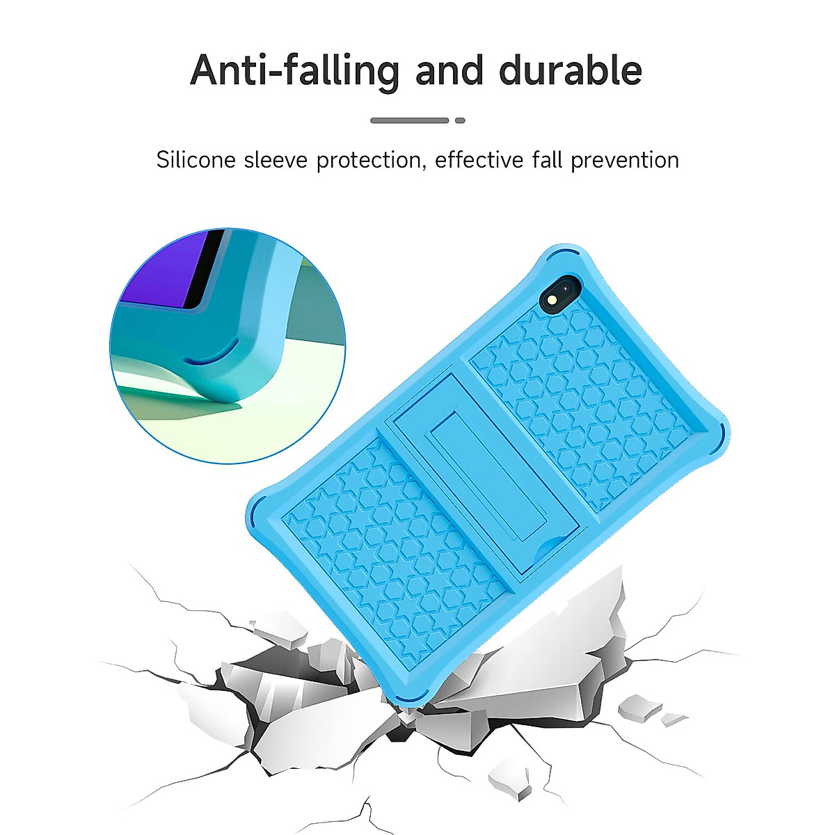 Tablet for Kids, 8 inch Kids Tablet 2GB RAM 32GB ROM Android 11 Tablets IPS Touch Screen 1280x800, Iwawa & Parent Control Toddler Tablet, WiFi, Dual Camera, 4300mAh Battery, Shockproof Case, Blue