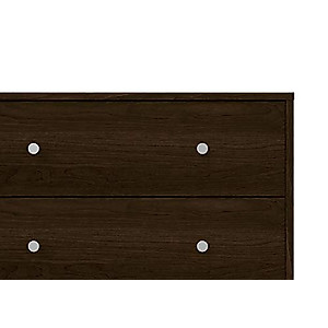 Tvilum, Bedroom Furniture, Silver Handles, Modern and Elegant Design 3 Drawer Chest, Brown