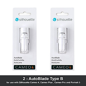 Silhouette Cameo 4 Autoblade and Standard Mat Doubles Pack Includes (2) 12 inch Standard Mat, (2) AutoBlade for use with the Cameo 4 and 50 Designs