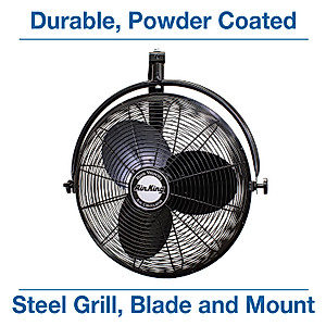 Air King 9020 1/6 HP Industrial Grade Wall Mount Fan, 20-Inch,Black