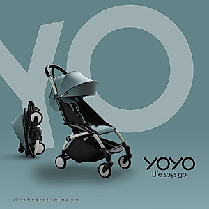 BABYZEN YOYO2 Stroller & 0+ Newborn Pack - Includes Black Frame, Ginger 6+ Color Pack & Ginger 0+ Newborn Pack - Suitable for Children Up to 48.5 Pounds