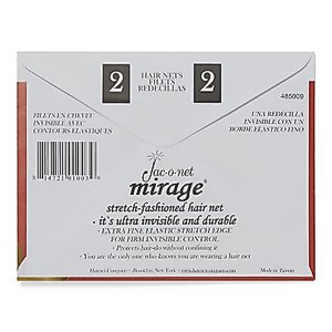 Hair Net Jac-O-Net Mirage Ultra-Invisible Light,2 Per Pack [Pack of 12]