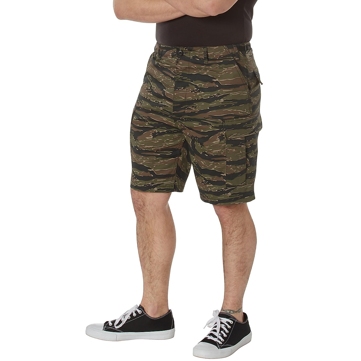 Rothco BDU Cargo Shorts Men’s Outdoor Shorts Hiking Shorts, Tiger Stripe Camo, M