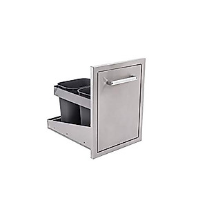 Outdoor Kitchen Drawer Pull Out Trash Drawer BBQ Island, Stainless Steel