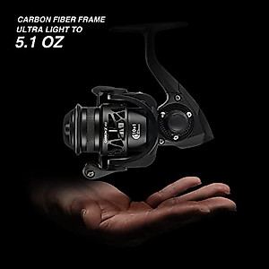 Piscifun Carbon X Spinning Reels, Carbon Frame and Rotor, Ultralight 5.1oz Spinning Fishing Reel, 5.2:1 Low Speed Gear Ratio, 10+1 Shieled BB Smooth Powerful Fishing Spinning Reel 500 Series