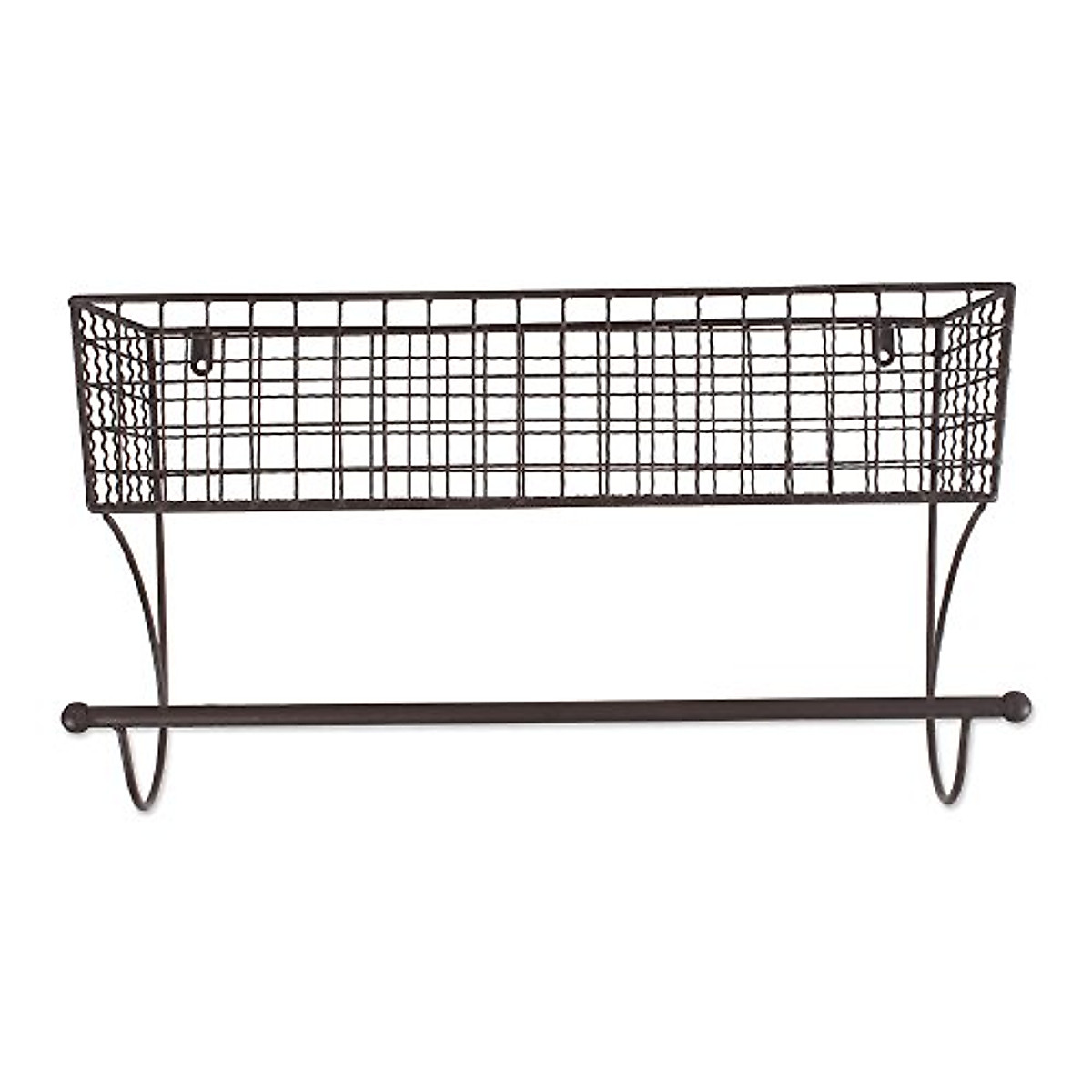 DII Rustic Farmhouse Bathroom Décor, Metal Storage, Large Towel Bar, Rustic