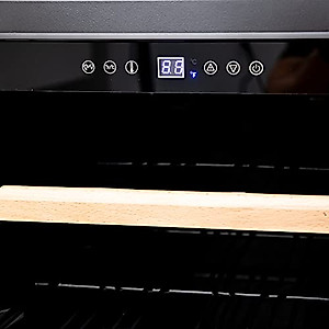 Avanti WC3015S3S Wine Cooler Freestanding Holds Up to 30 Bottles, Stainless Steel Construction, Black