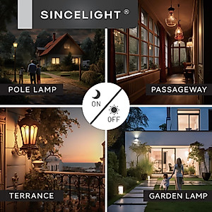 Dusk to Dawn LED Bulb with Dual DayLight Sensor · ON/OFF Automatic Depends On DayLight Level · 9 Watt · 3000K Warm White · Edison Screw E26 · 2 Pack