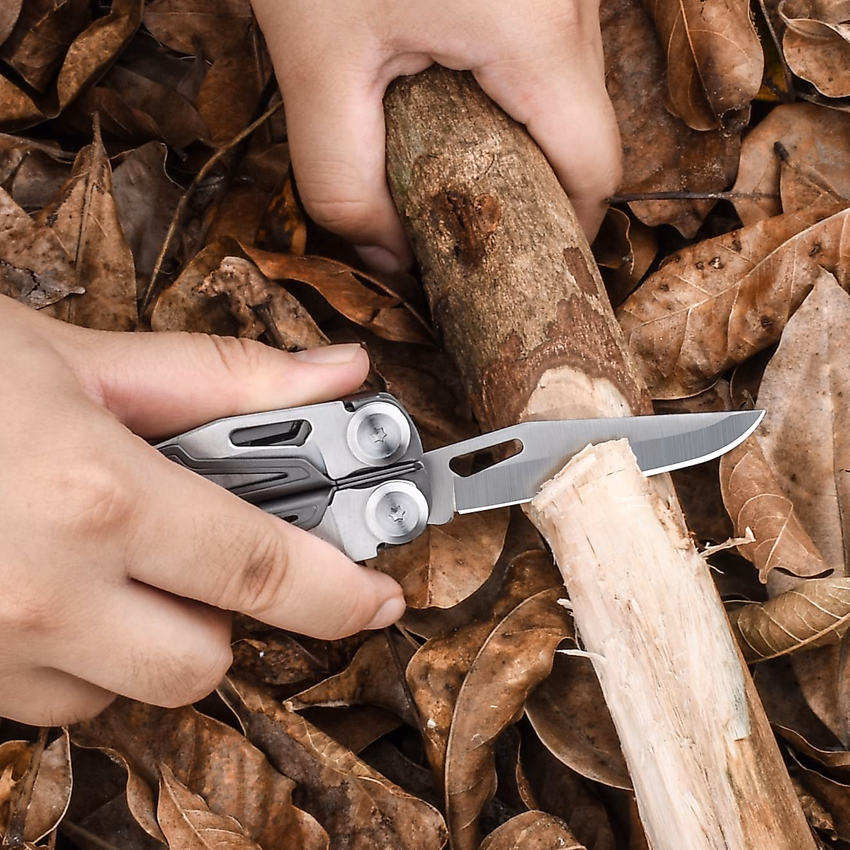 ROCKTOL Multitool,19-in-1 Multitool Pliers with Titanium-plated Handle, Safety Locking, Lightweight EDC Tool and Nylon Sheath for Gifts,Men,Outdoor Survival,Hiking,Camping