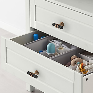 Asidrama 10 Pack Champagne Bronze and Matte Black Kitchen Cabinet Knobs Cabinet Hardware Zinc Knobs for Dresser Drawers