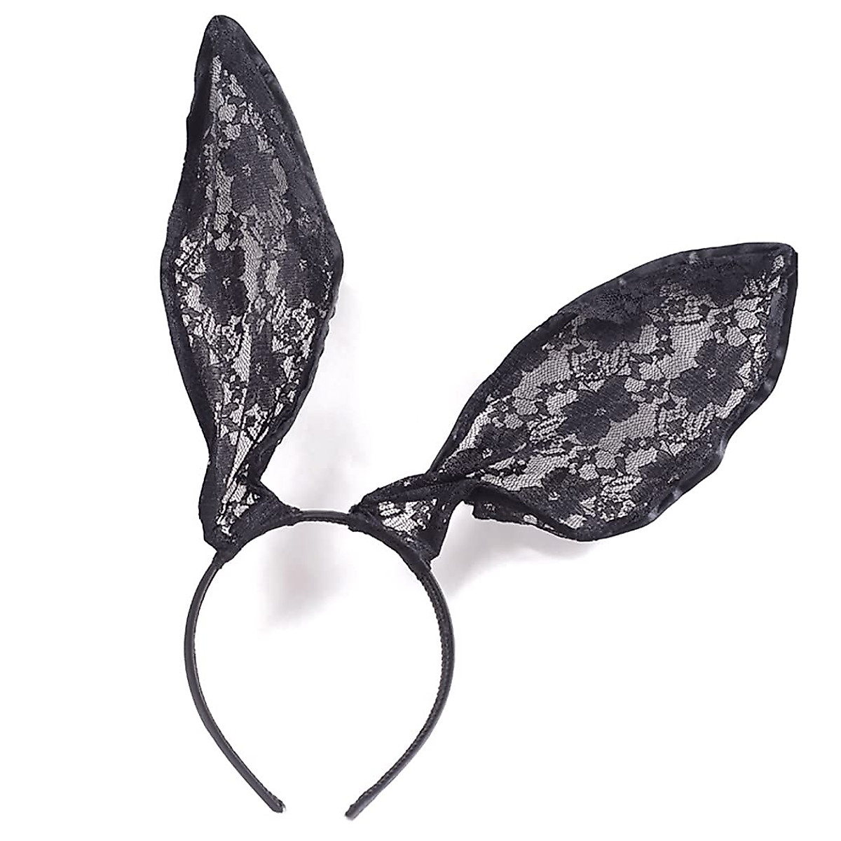 Aceorna Lace Hairband Black Cat Ears Hair Hoop Sexy Bunny Ear Headband Party Decoration Headdress Cosplay Headwear Costume Hair Accessories for Halloween,Christmas,Masquerade,Nightclubs