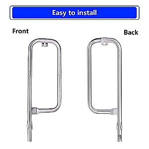 ProFire Burner for Weber Q100, Q120, Q1000, Q1200, Baby Q Gas Grill, 17inch 304 Stainless Steel Burner Tube 386001, 386002, 516002, 516001, 50060001, 51060001 Replacement Part 69957, 41657 60040