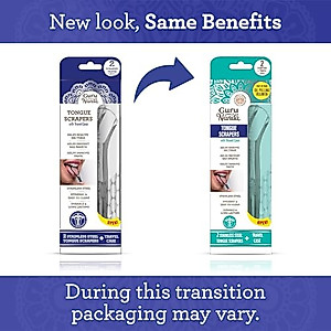 GuruNanda Tongue Scraper for Adults (2 Pack) with Travel Case, 420 Medical-Grade 100% Stainless Steel Tongue Cleaner, Aids in Fresh Breath & Oral Care
