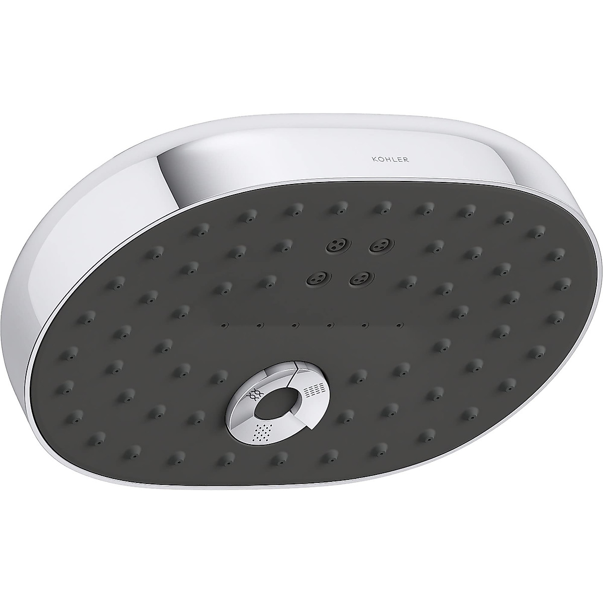 KOHLER 26290-CP Statement Multi-Function Showerhead, Wall-Mount, 3 Spray Settings, 2.5 GPM, Polished Chrome