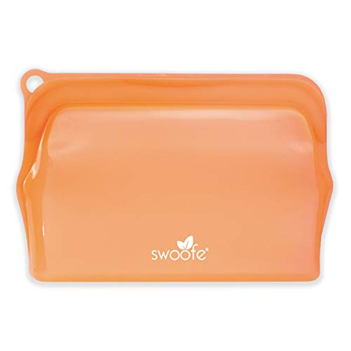 SWOOFE Reusable Silicone Food Bag | Snack Size 11 Oz (Coral) | Eco-Friendly | Plastic Free Storage Snacks Bag | Great for Cooking, Sous Vide, or Freezer use | Leakproof, Dishwasher-Safe.
