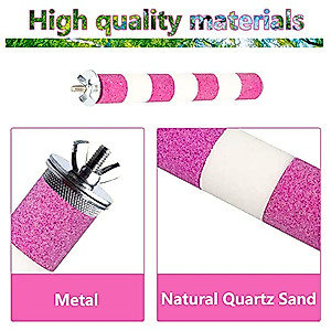 Bird Toys, Parrot Toys, Natural Quartz Sand Rod, Bird Perch Rod, cage Accessories, Suitable for Macaws, buki Birds, Love Birds, Finches, Small and Medium-Sized Birds Habitat