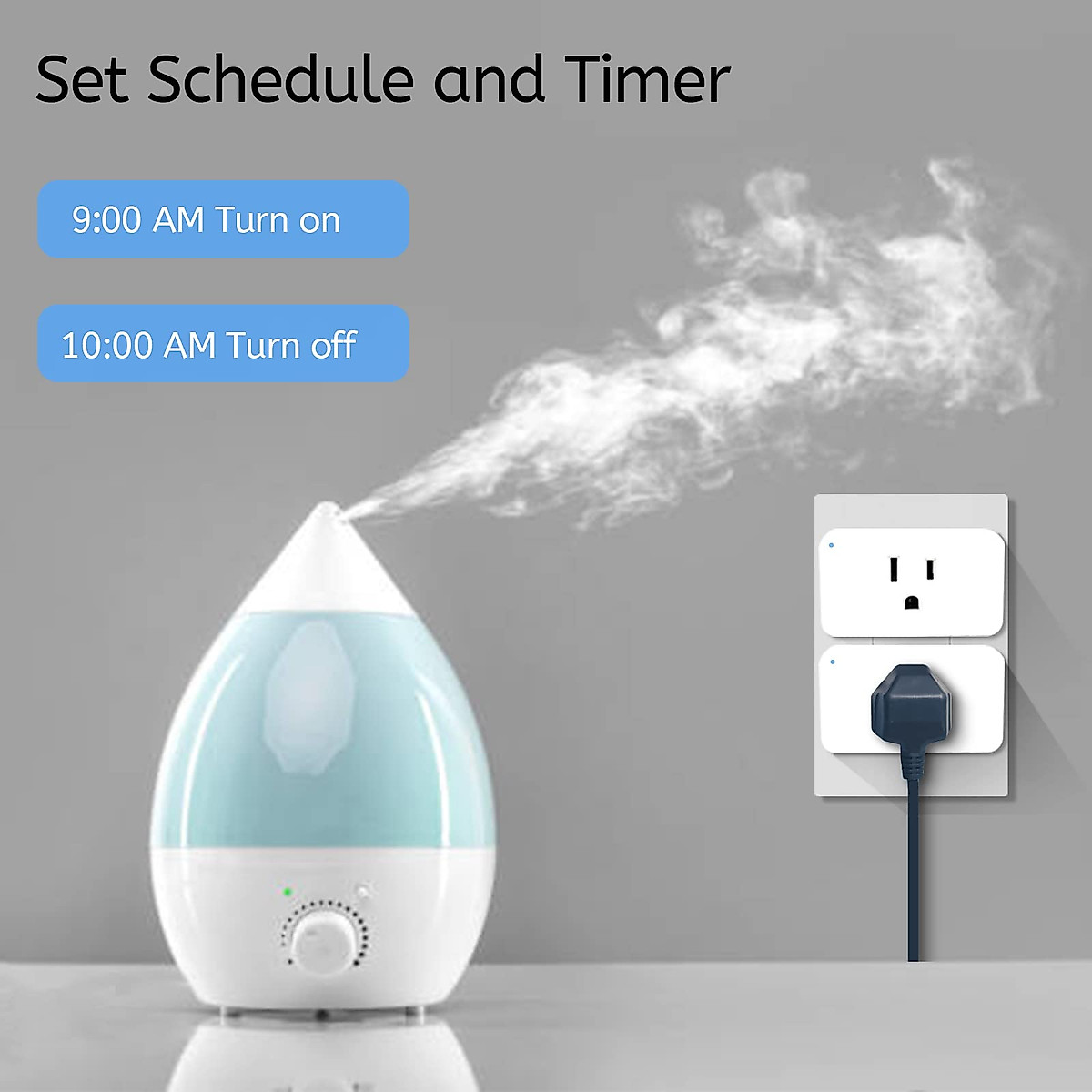 New One Smart Plug 4 Pack, 2.4G WiFi Outlet, Indoor Smart Plug Work with Alexa, Google Assistant, Smart Life, FCC ETL Listed, 15A and Max 1875W