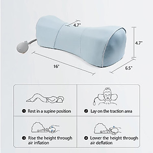 RESTCLOUD Adjustable Neck Roll Pillow, Neck Pillow for Pain Relief Sleeping, Memory Foam Cervical Pillow for Neck Pain Relief