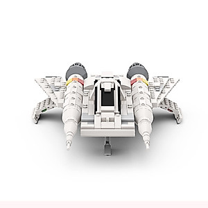 WANZPITS MOC- 48610 Buck Rogers Space Starfighter Ship Model Building Blocks Classic Spaceship Military Weapon Battleship Building Kit Boy Toy Gift,548pcs